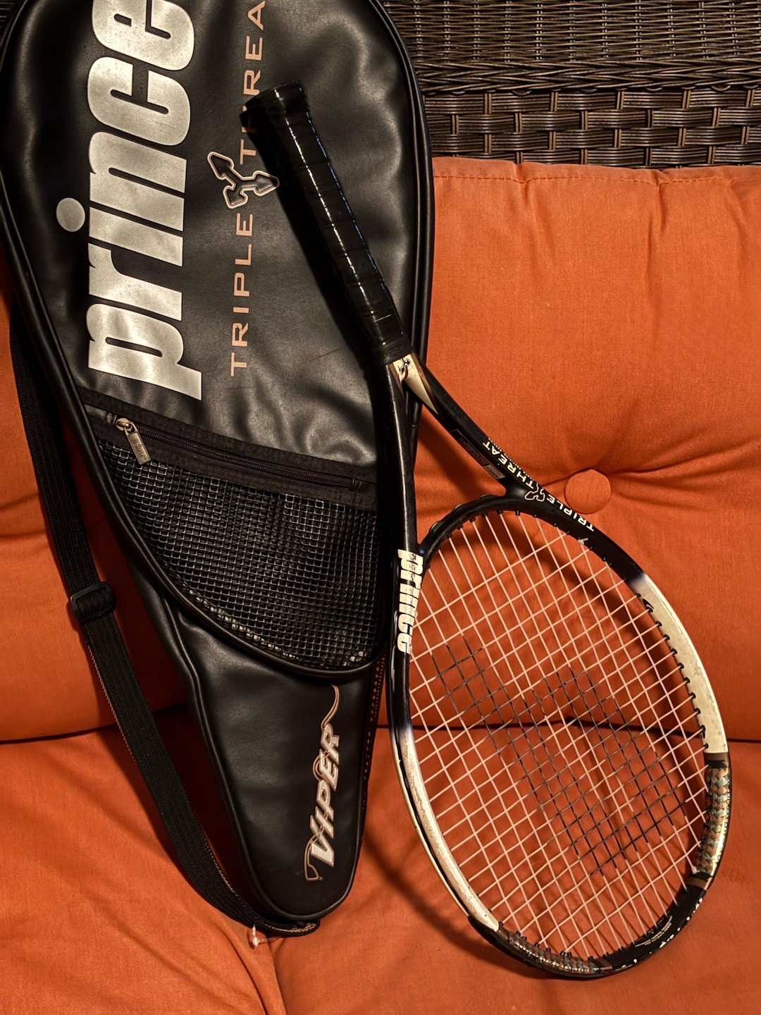 Prince Triple Threat Viper Tennis Racket (TC88A) W/ Cover - 4 3/8 In ...