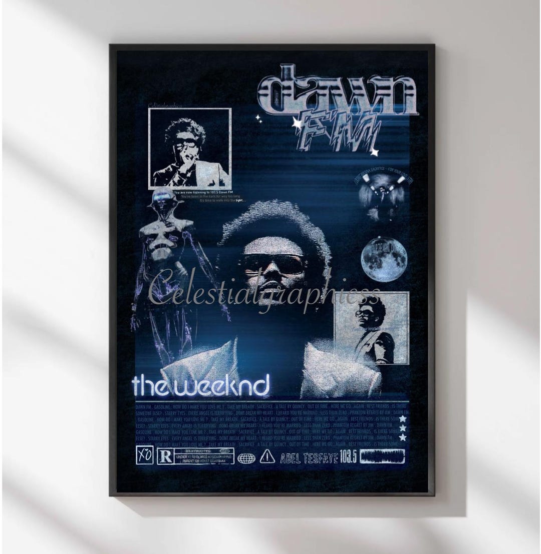 The Weeknd Album Poster dawn FM Graphic Music Poster Home Decor RNB ...