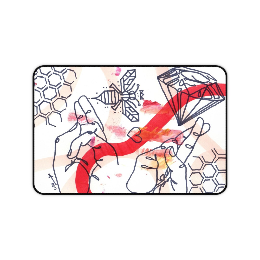 Bee Desk Mat - Limited Release Art & Purpose Workspace Mat, Gaming Mat ...