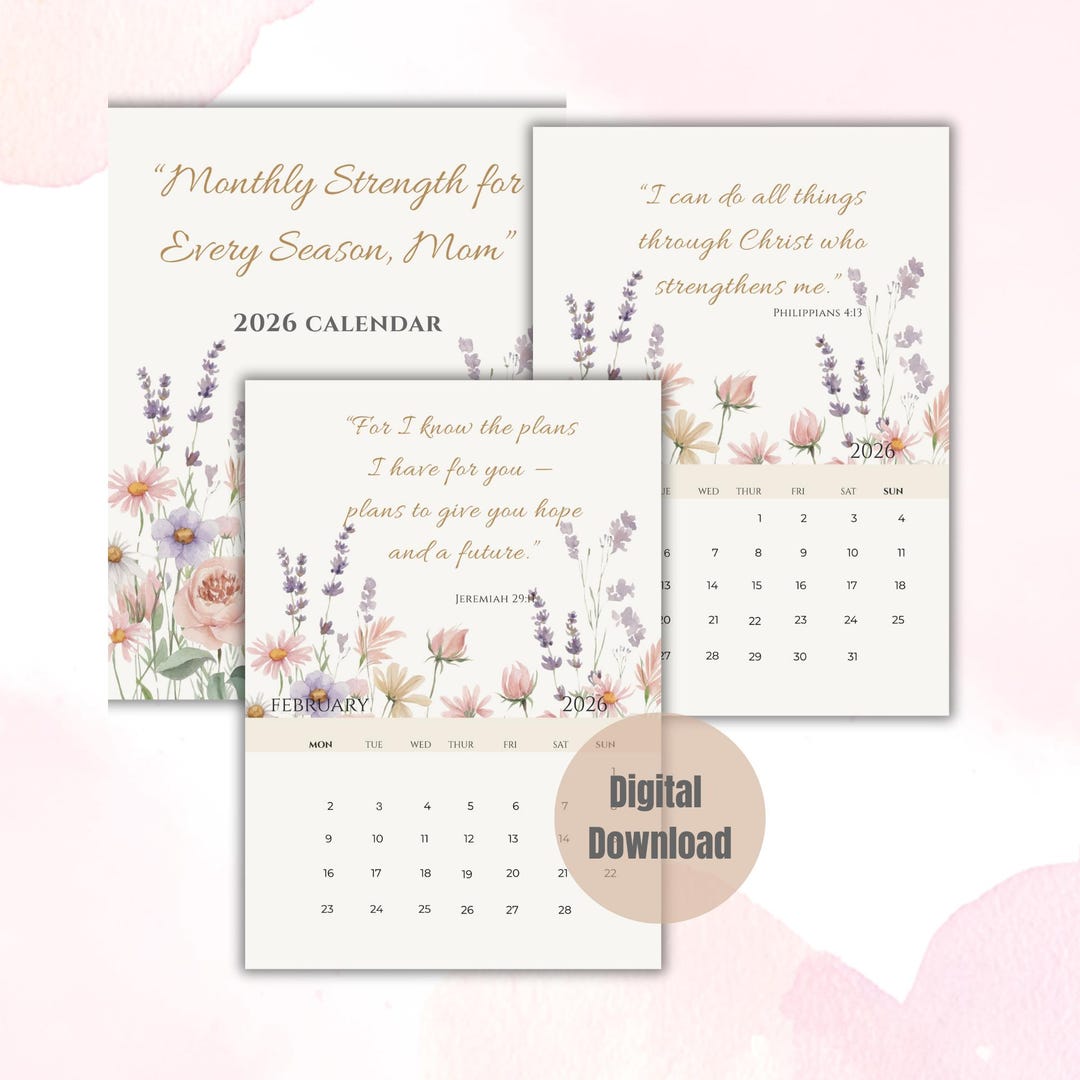 Catholic Prayer and Affirmation Calendar for Moms: Anxiety & Mental ...