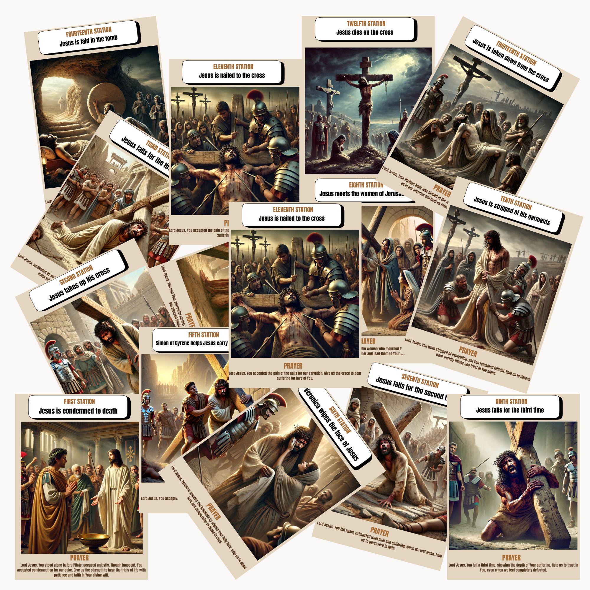 Stations of the Cross Printable With Devotional Prayer for Kids, Lent ...