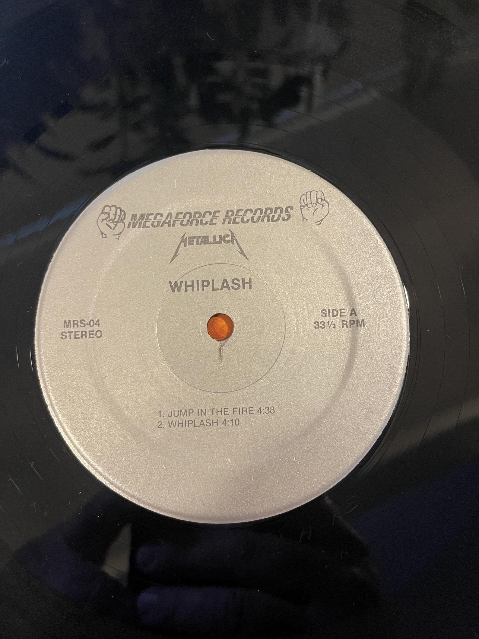 Metallica Whiplash (neck Brace Remix) 1984 Megaforce MRS-O4 - Original Press LP Silver Label ...