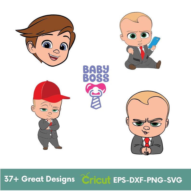 Boss Baby SVG Bundle, Cartoon Clipart for Boys, Birthday Party Cut ...