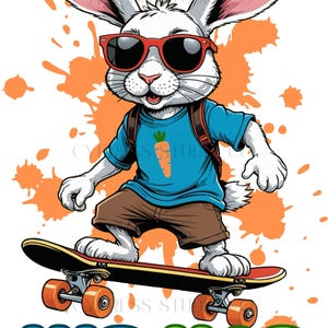 Boys Easter PNG - Skateboard Easter PNG - Kids Easter Png - Happy ...