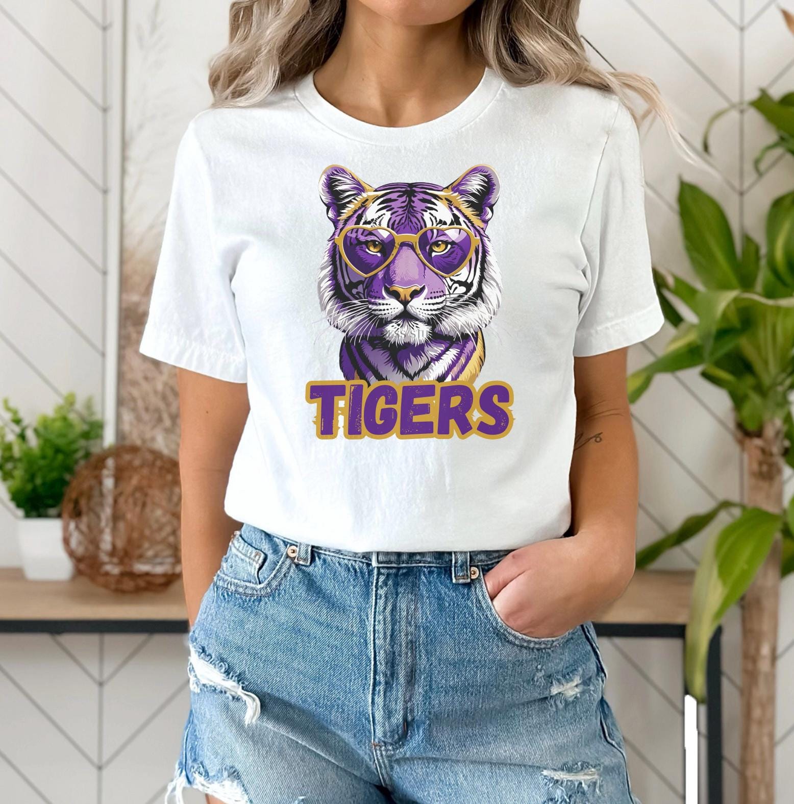 Purple & Gold Tiger PNG - Louisiana Tiger PNG - Baton Rouge File - Etsy