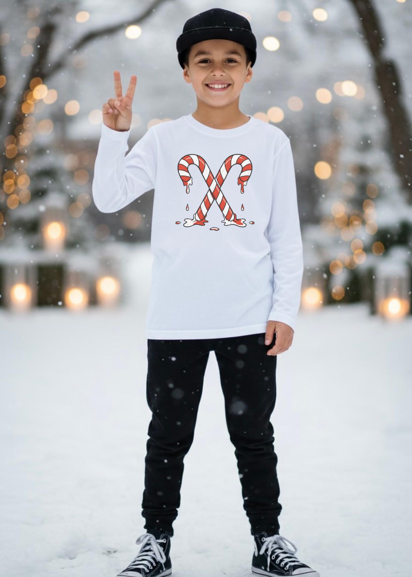 Candy Cane Drip PNG, Boys Christmas Digital Download, Kids Christmas ...