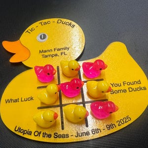 Personalized Tic Tac Toe Duck Cruise Souvenir: Engraved Wood Game - Etsy