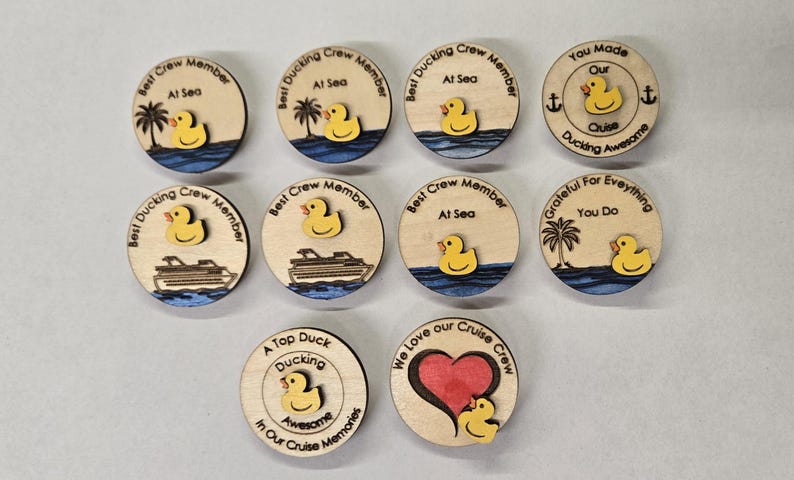 Cruise Crew Appreciation Token: Duck Pin, Magnet, Keychain - Etsy