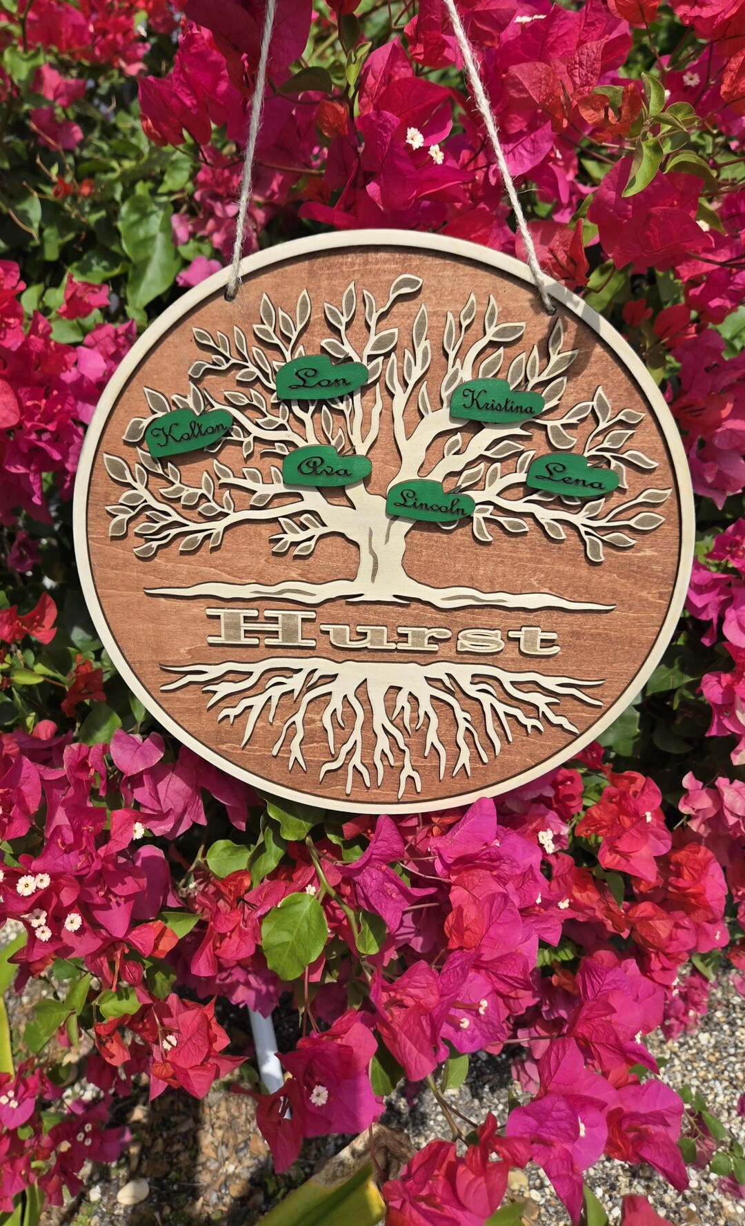 Personalized Family Tree Door Hanger- Display - Etsy