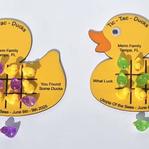 Personalized Tic Tac Toe Duck Cruise Souvenir: Engraved Wood Game - Etsy