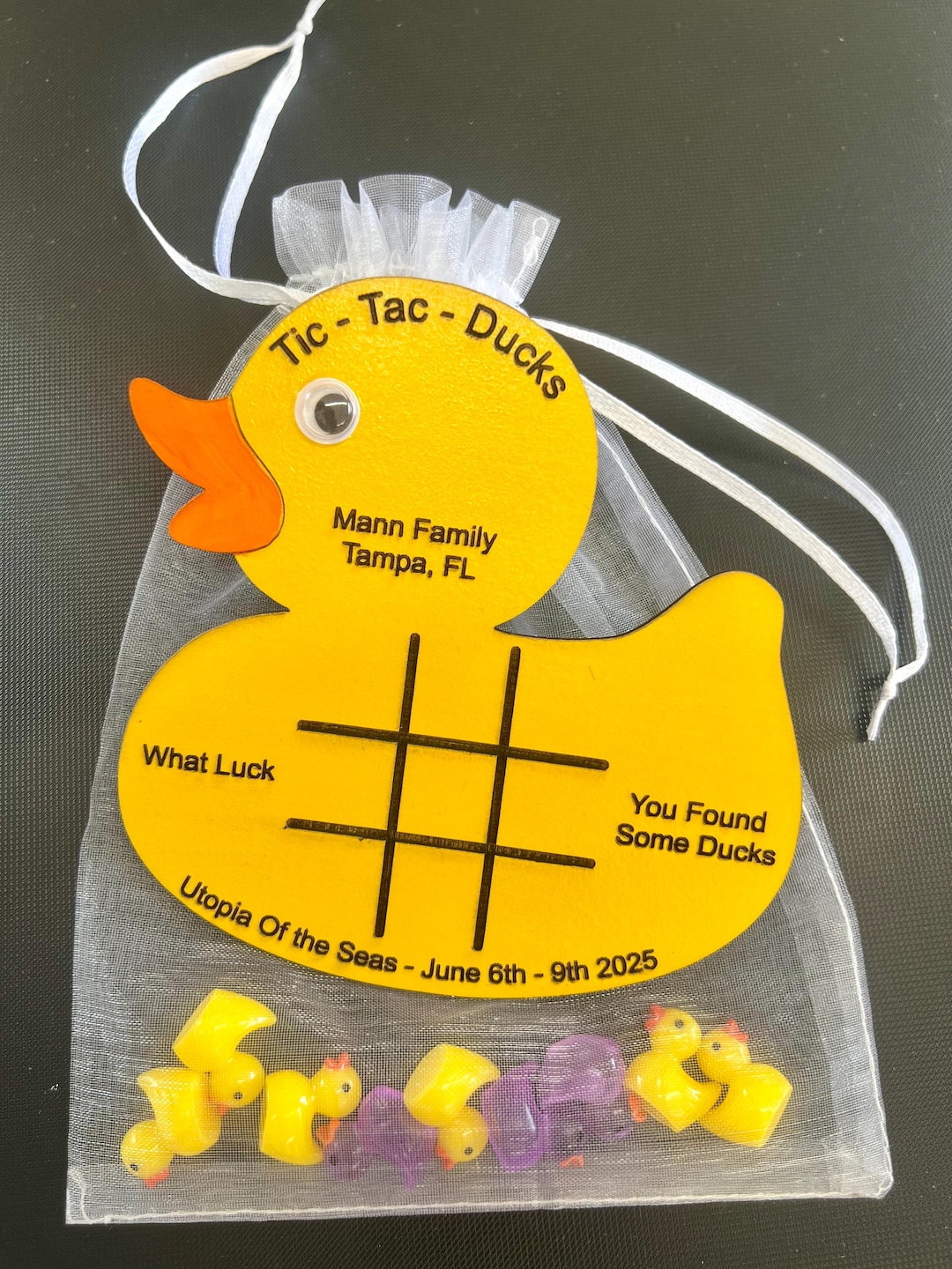 Personalized Tic Tac Toe Duck Cruise Souvenir: Engraved Wood Game - Etsy