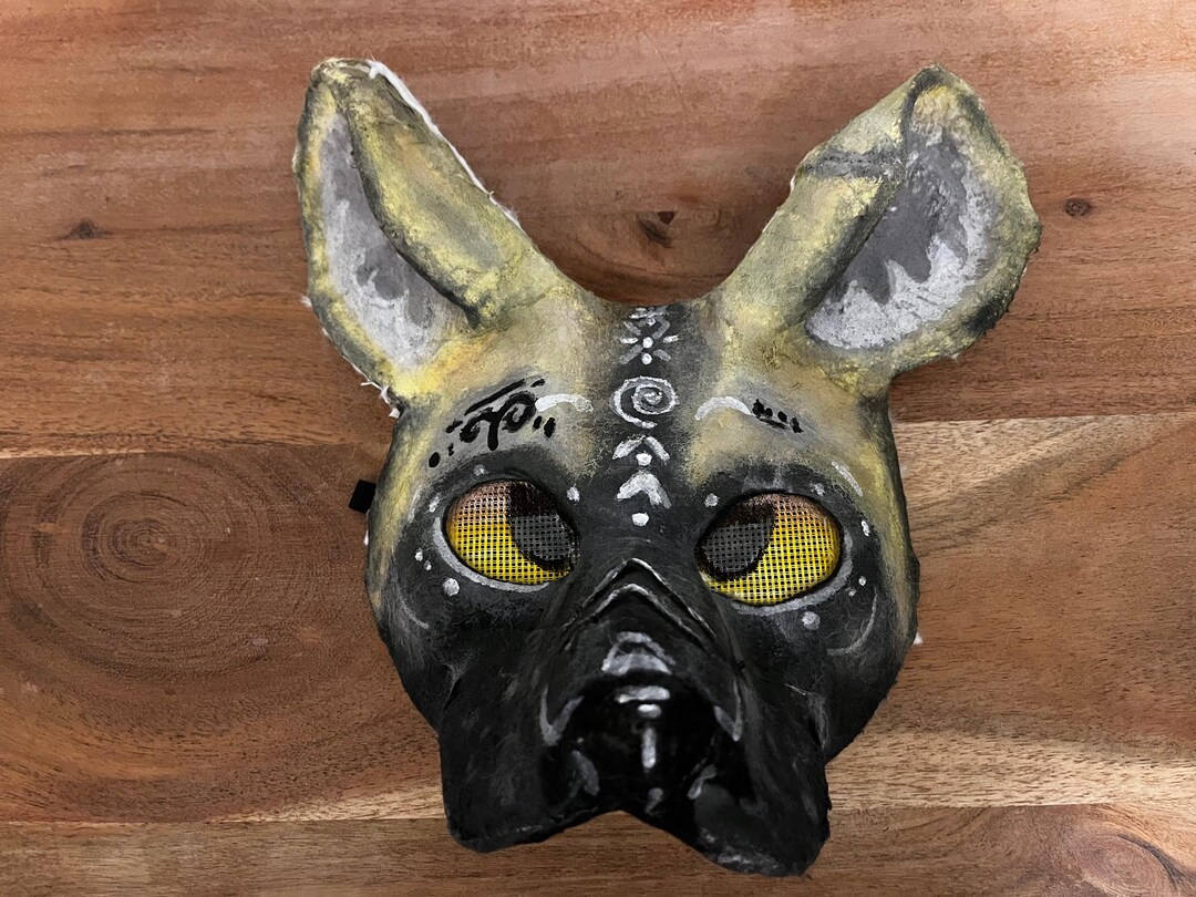 African Wild Dog Mask: Painted Canine Therian Mask - Etsy