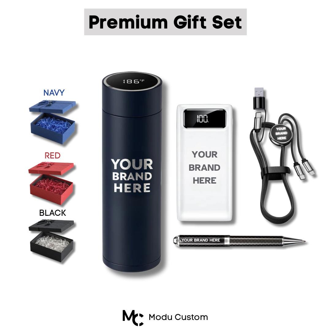 Custom Logo Corporate Premium Gift Set | Custom Office Gift Set ...