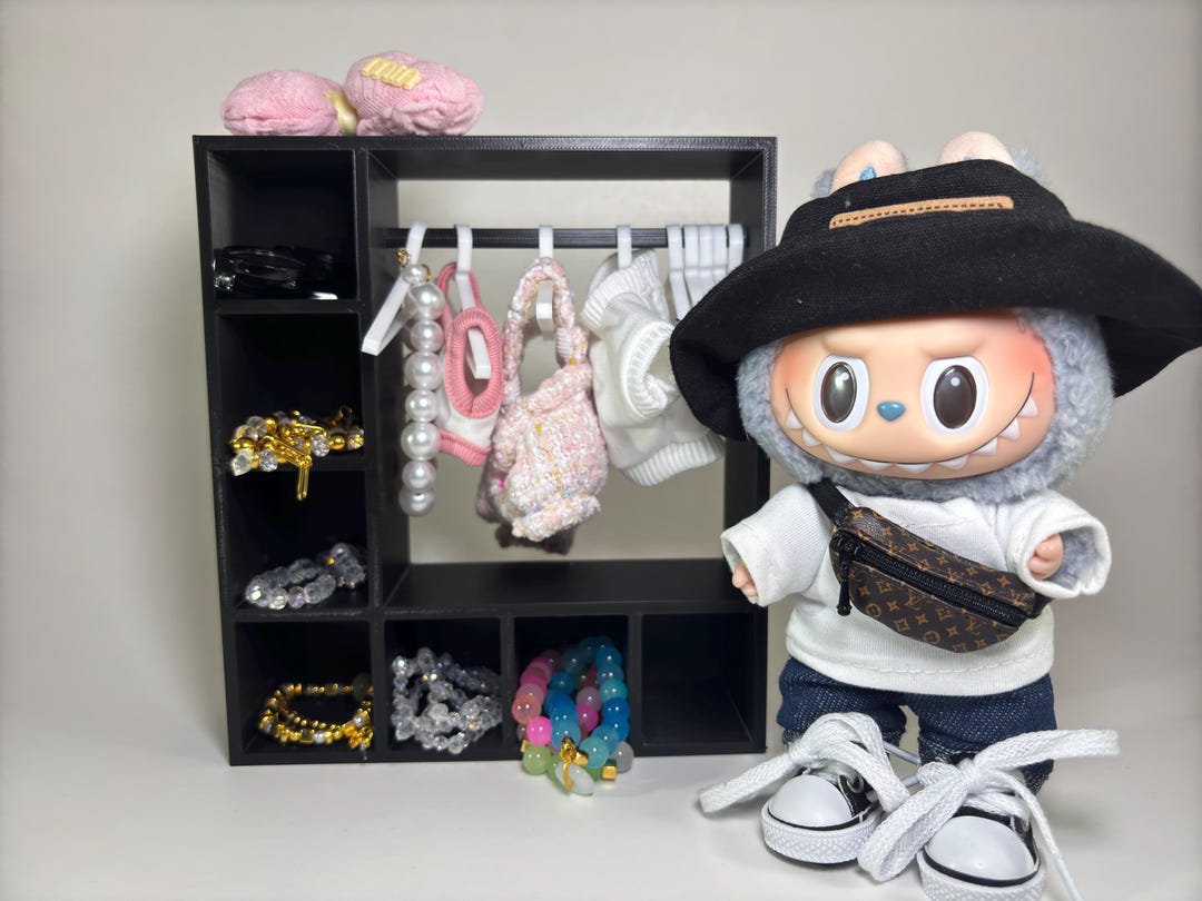 Miniature Clothing Rack for Labubu Collectibles – Stylish 3d-printed ...