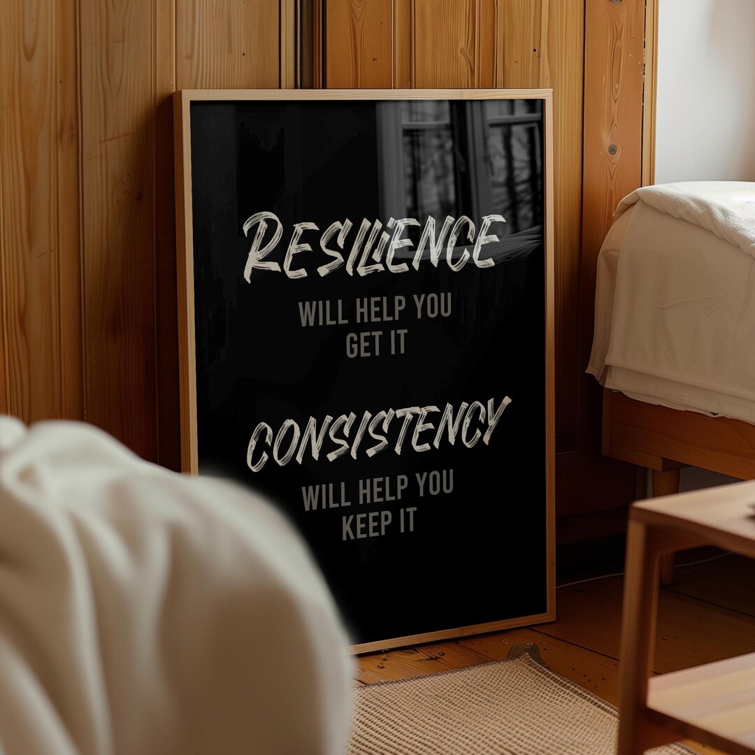 Resilience and Consistency | Printable Wall Art Prints | Inspirational ...