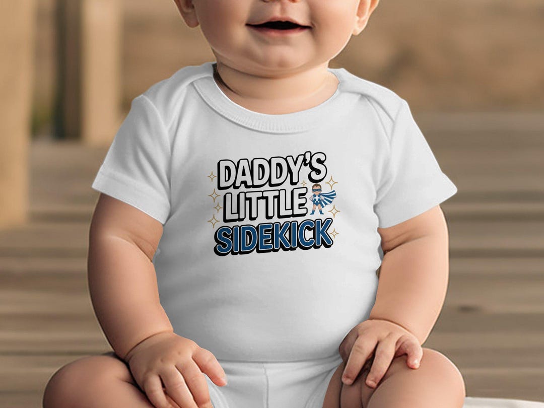 Daddy's Little Sidekick Baby Onesie: Superhero Newborn Gift - Etsy