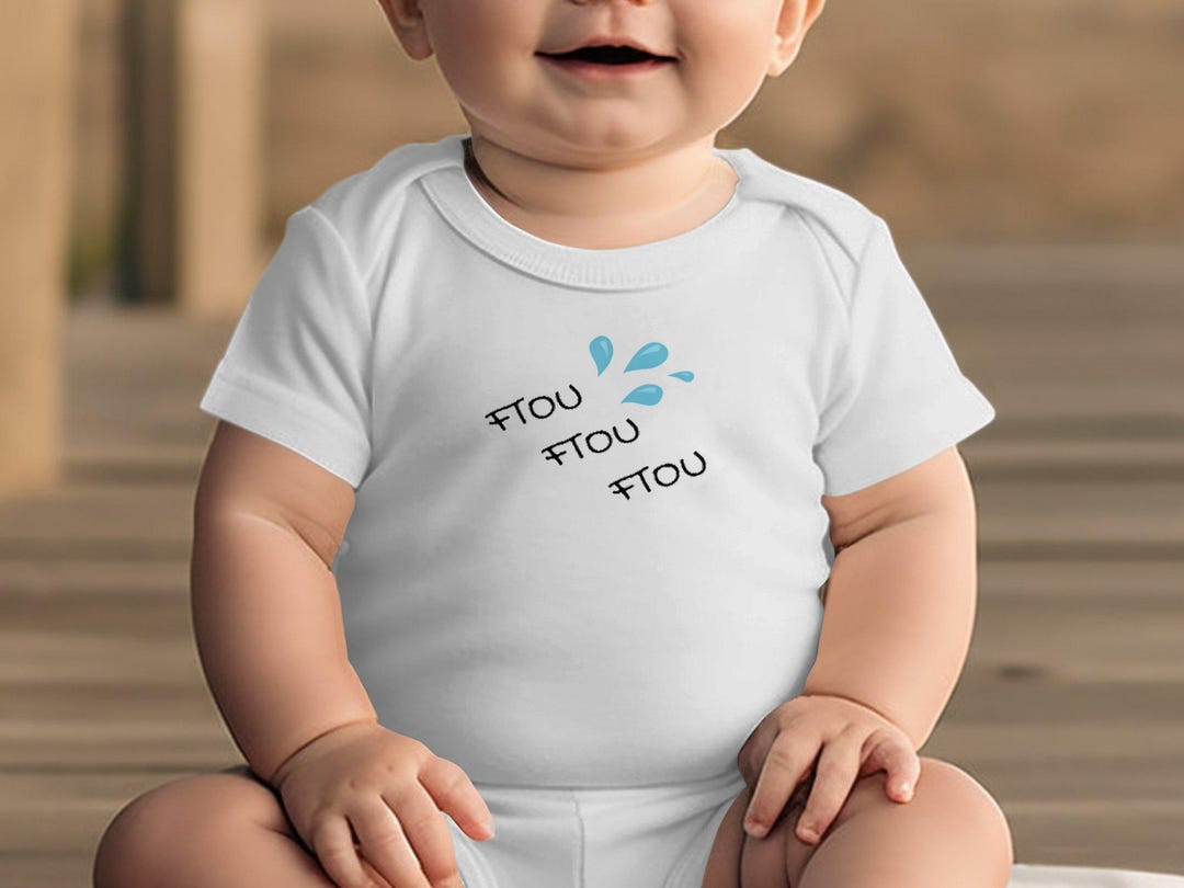 Funny 'ftou Ftou' Greek Baby Onesie, Evil Eye Protection - Etsy