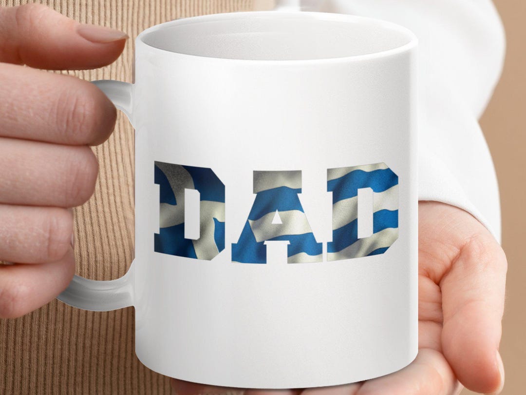 Greek Dad Father's Day Mug, Greek Flag Dad Mug, Greek Heritage Gift ...