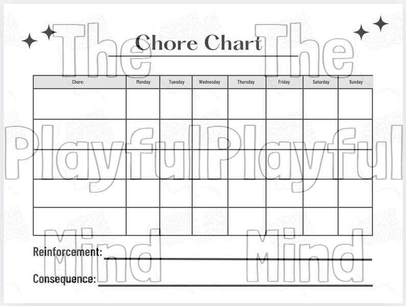 Printable Chore Chart - Social Emotional Learning Tools for Kids - Etsy
