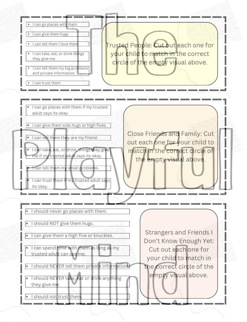 Boundaries Activity for Children - Social Emotional Learning Tool - Etsy