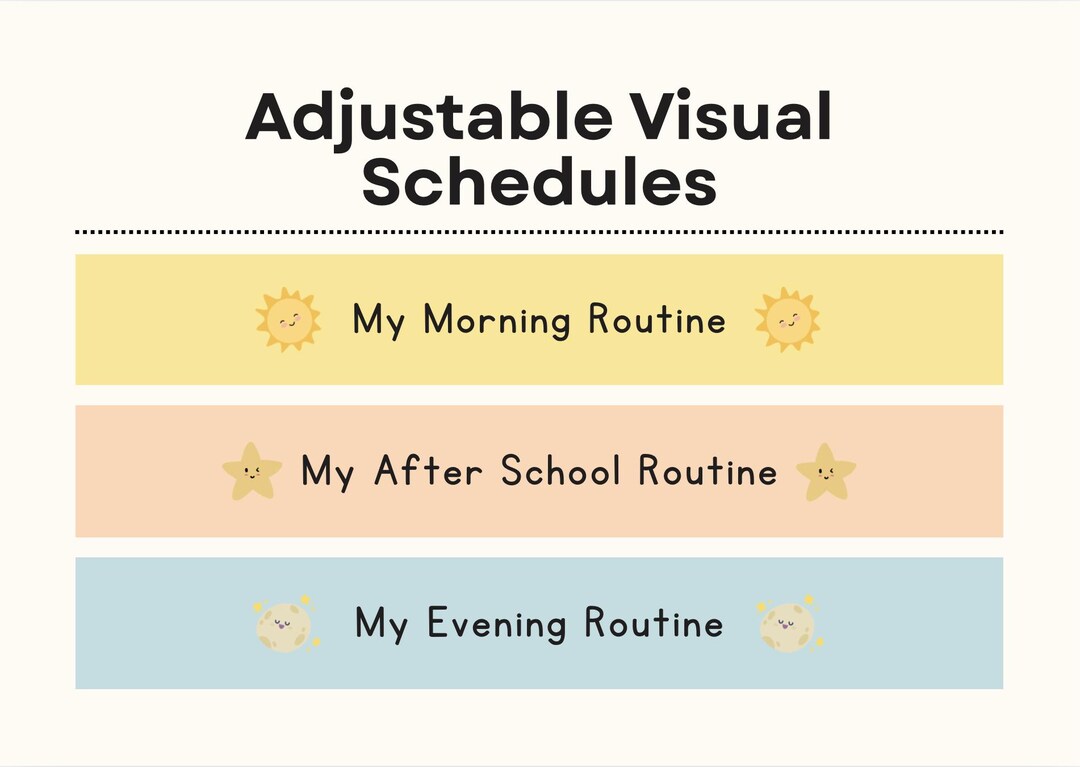 Adjustable Visual Schedule - Social Emotional Learning - Etsy