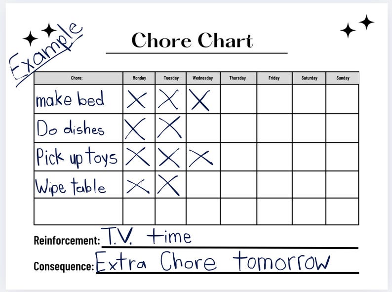 Printable Chore Chart - Social Emotional Learning Tools for Kids - Etsy