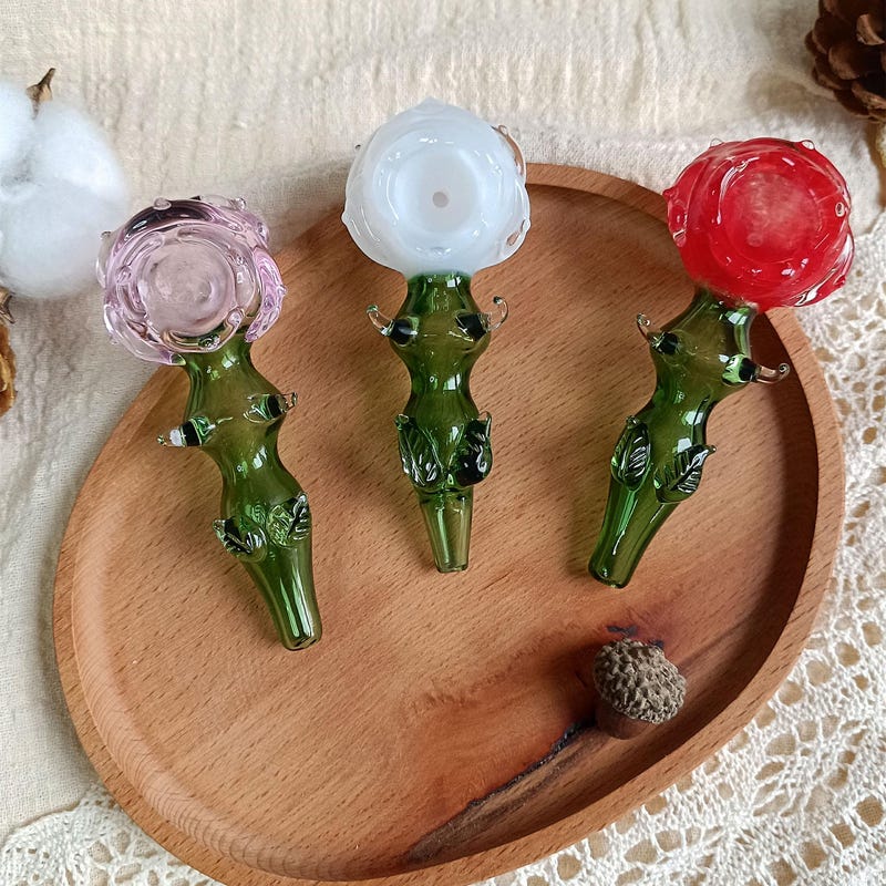 Glass Rose Pipes - Etsy