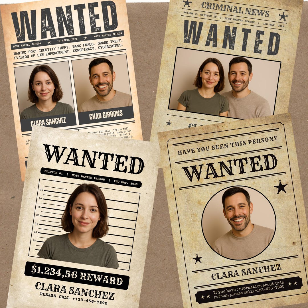 Personalized Wanted Poster Template – Edit Online With Canva – Funny ...