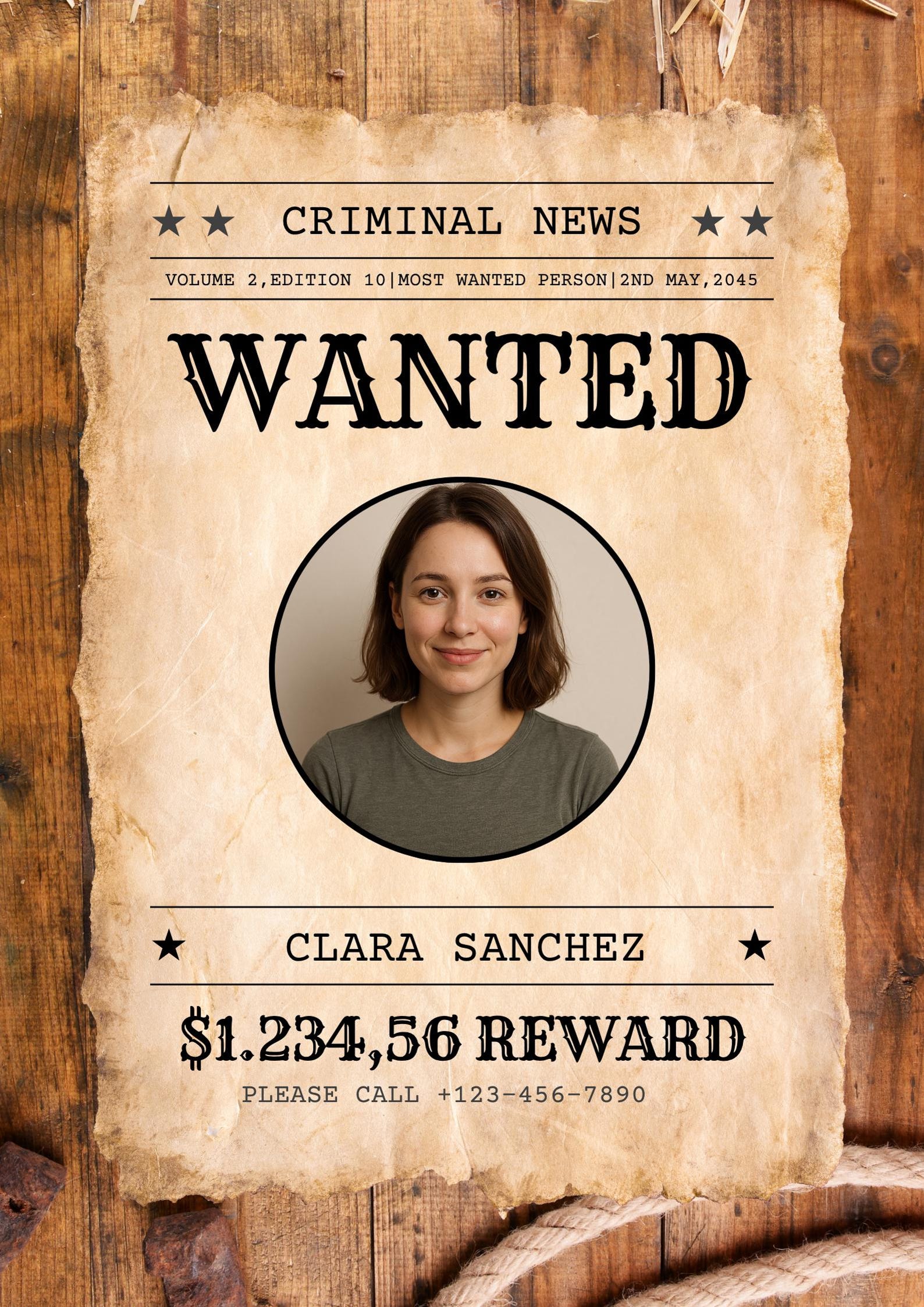 Personalized Wanted Poster Template – Edit Online With Canva – Funny ...