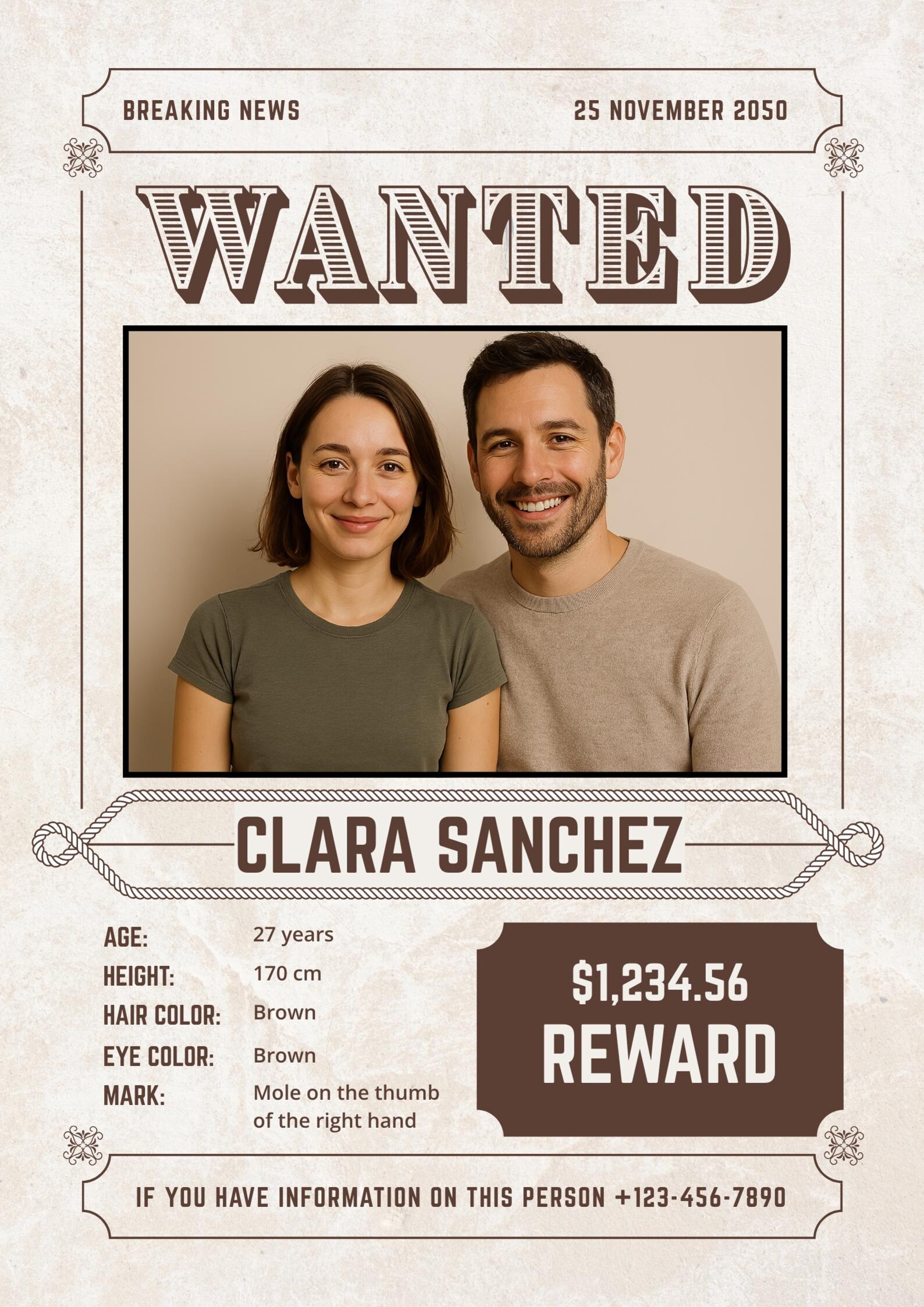 Personalized Wanted Poster Template – Edit Online With Canva – Funny ...