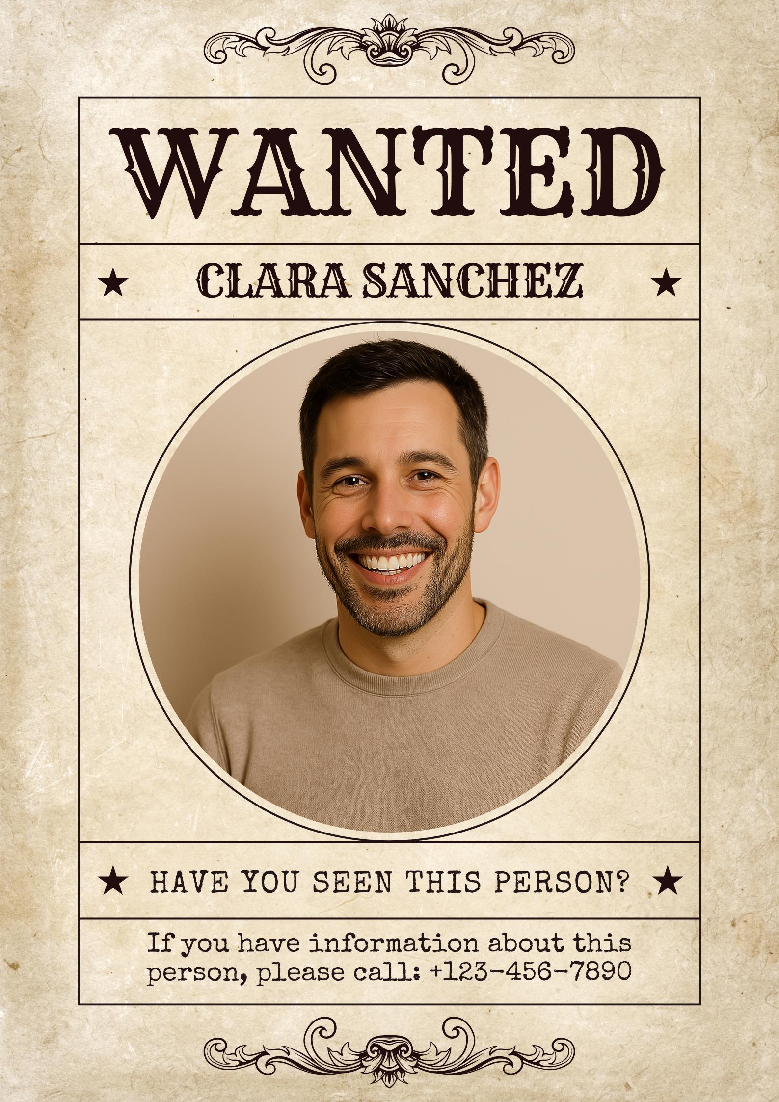 Personalized Wanted Poster Template – Edit Online With Canva – Funny ...