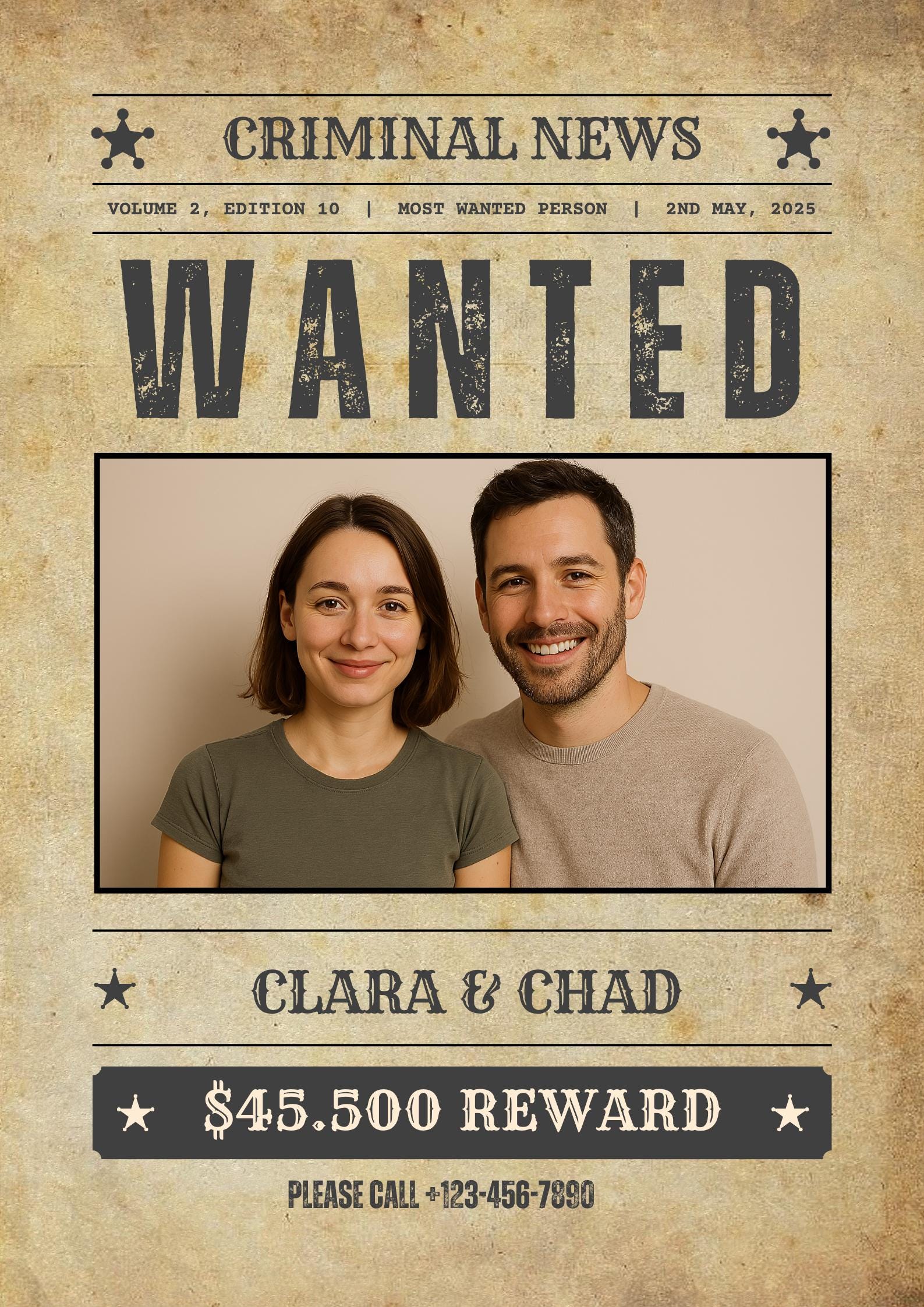 Personalized Wanted Poster Template – Edit Online With Canva – Funny ...