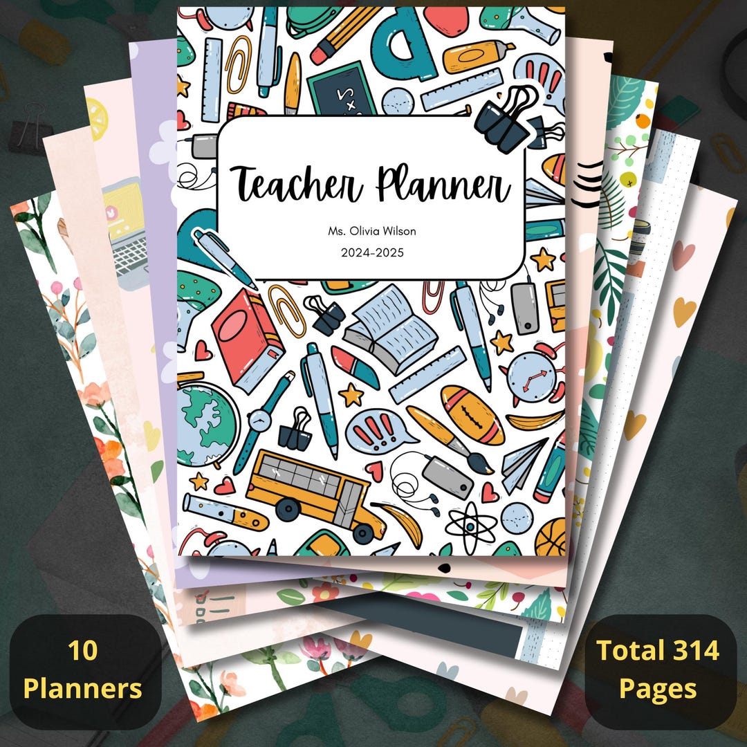 Ultimate Teacher Planner Bundle, 10 Unique Styles, Stickers, Planners ...