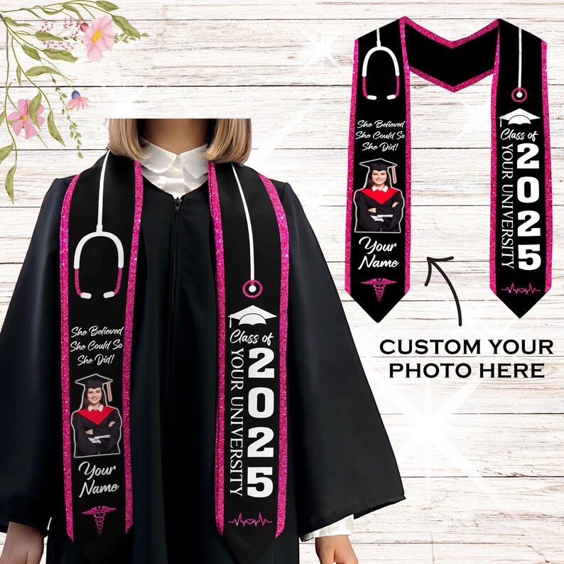 RN Nursing Stole Graduation, Nursing Stole Graduation Custom, Nursing ...