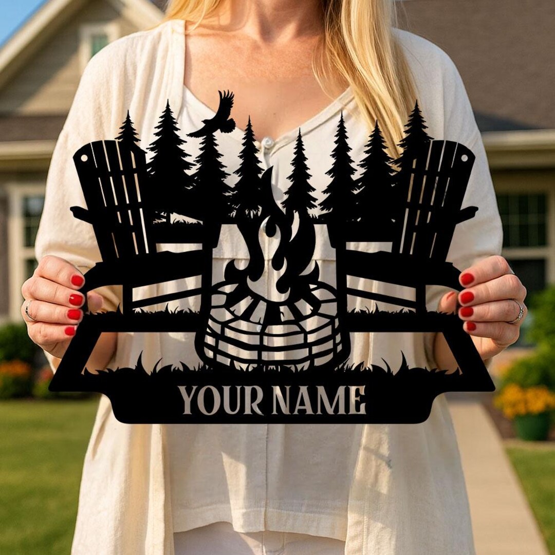 Custom Campfire Sign, Metal Outdoor Sign, Camper Decor, Personalized ...