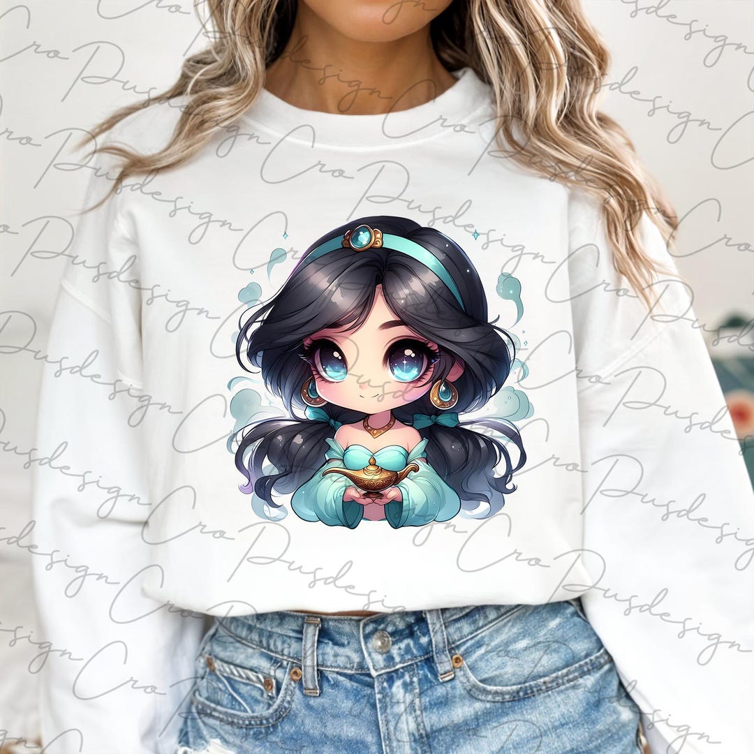 Chibi Arabian Princess, PNG Magic Lamp, Digital Download, Fantasy Art ...