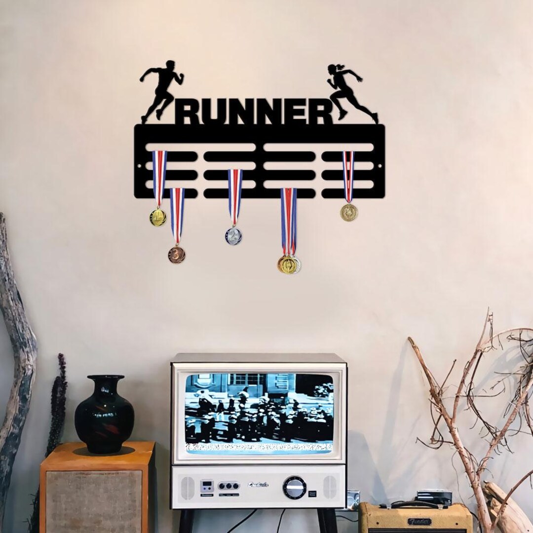 Personalized Running Medal Holder, Marathon Race Bib Holders, Medal ...