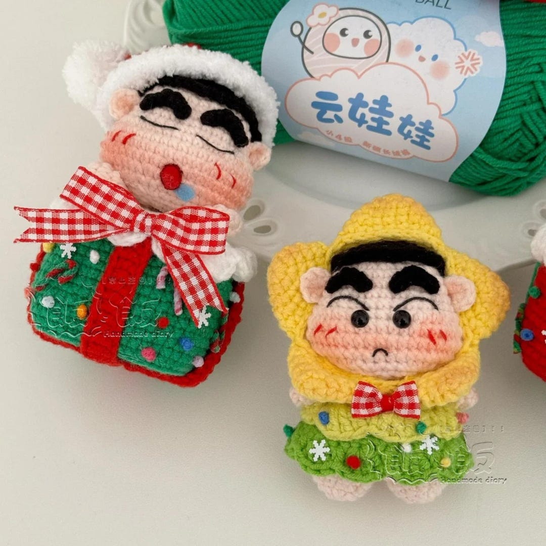 Christmas Shin-chan Crochet Pattern, Cartoon Shin-chan Crochet ...