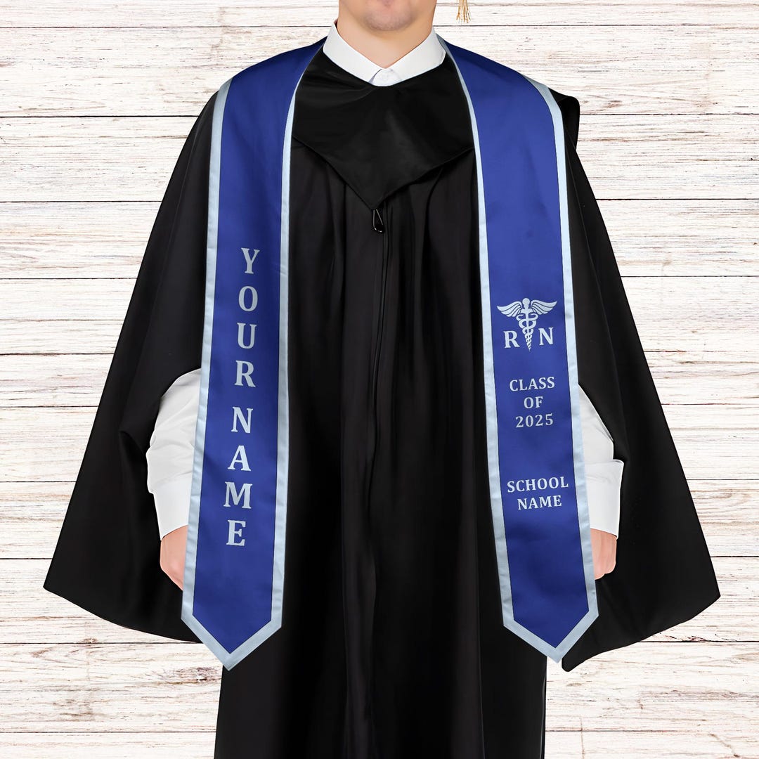 Personalized RN Graduation Stole 2025, Custom Nursing Stole for ...