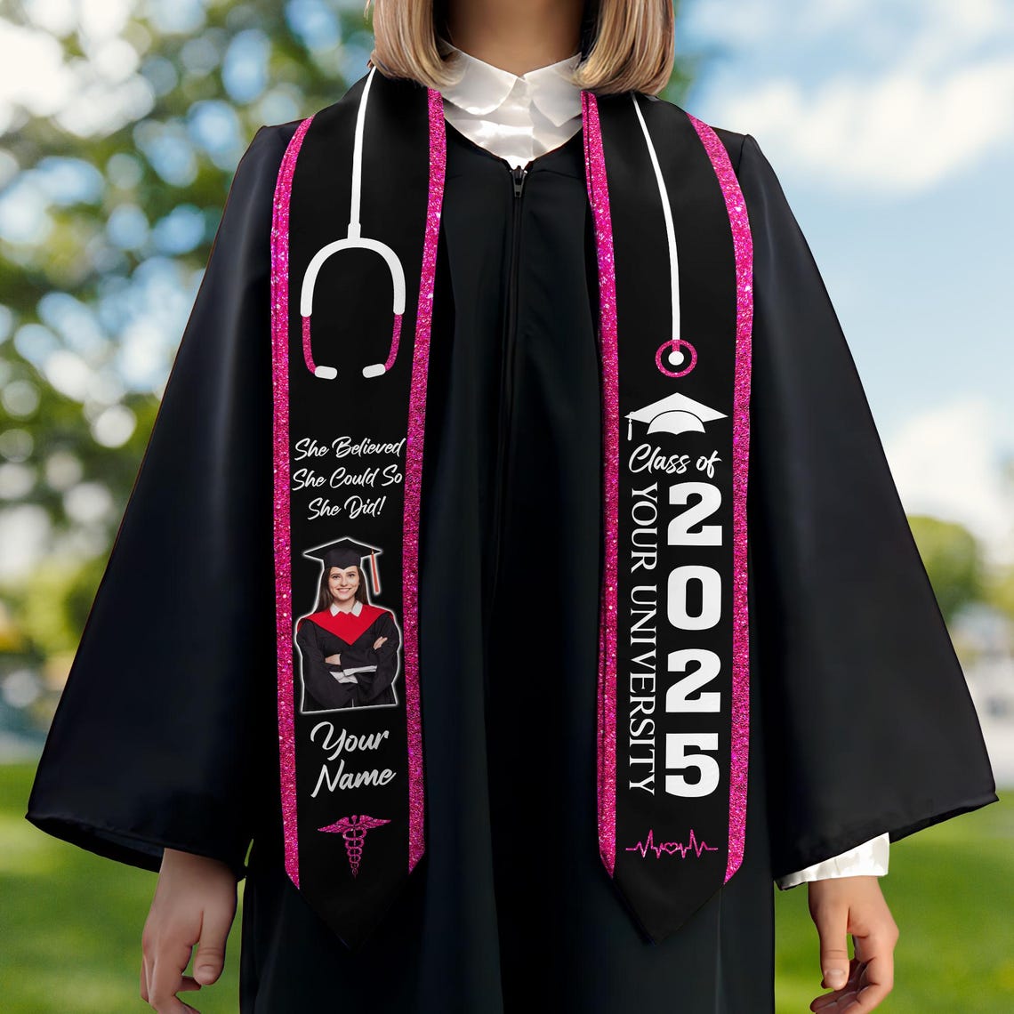 RN Nursing Stole Graduation, Nursing Stole Graduation Custom, Nursing ...