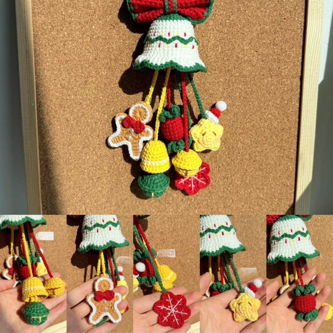 Christmas Wind Chimes Crochet, Wind Chimes Crochet Pattern, Christmas ...
