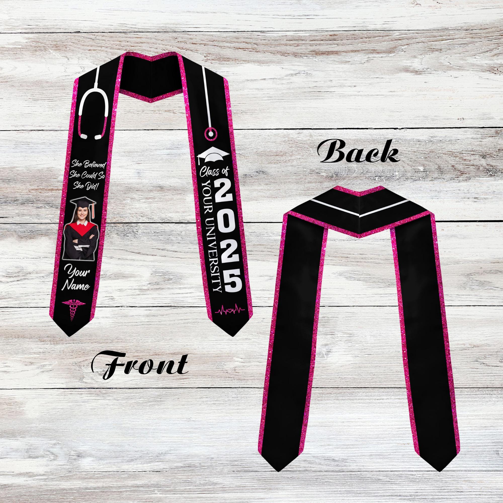 RN Nursing Stole Graduation, Nursing Stole Graduation Custom, Nursing ...