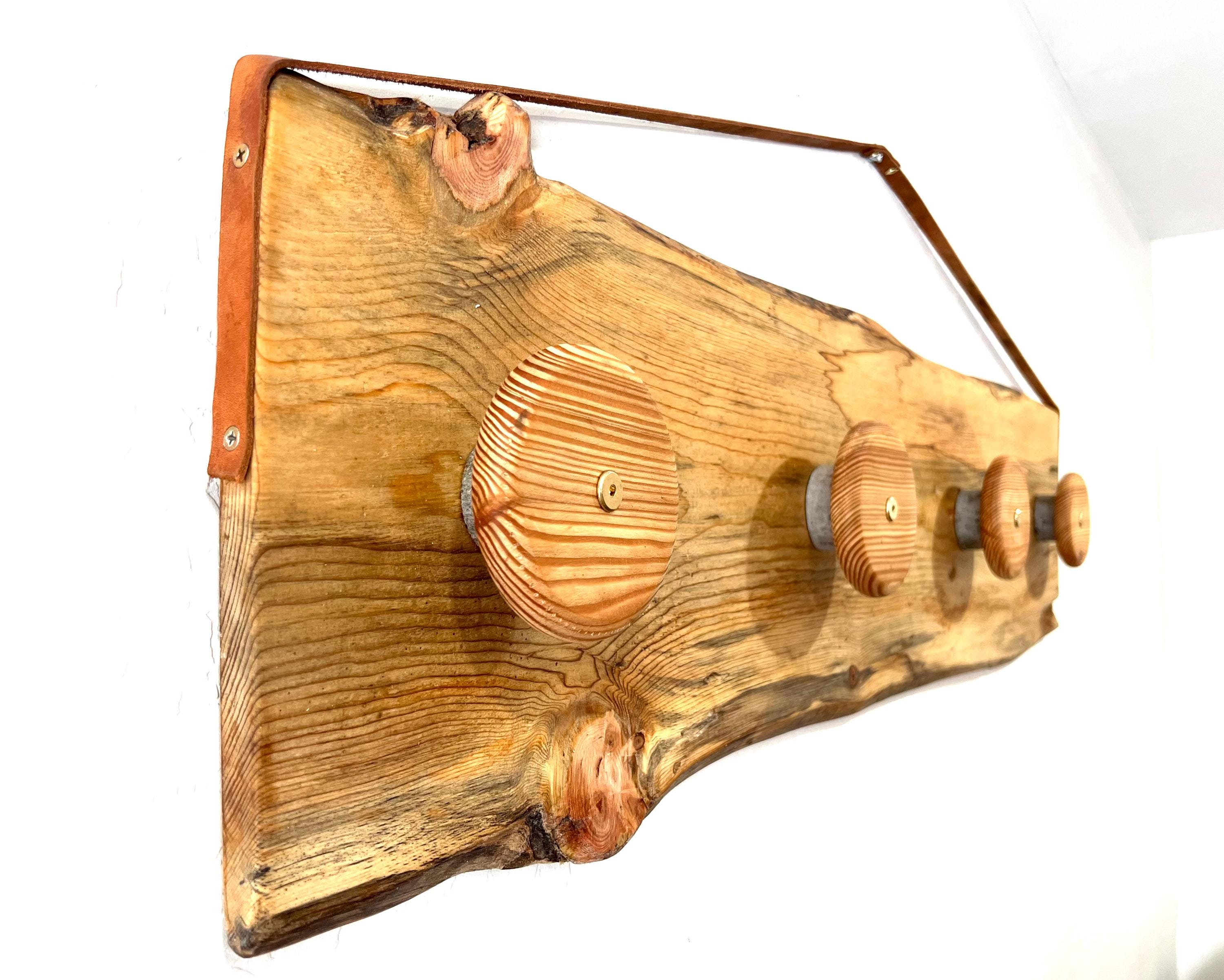 Rustic Handmade Wooden Hat Rack for Entryway - Etsy