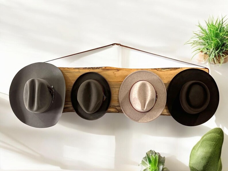 Rustic Handmade Wooden Hat Rack for Entryway - Etsy