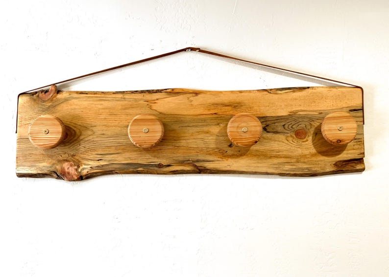 Rustic Handmade Wooden Hat Rack for Entryway - Etsy