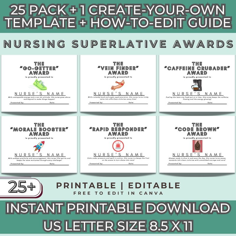Funny Nurse Awards - Etsy