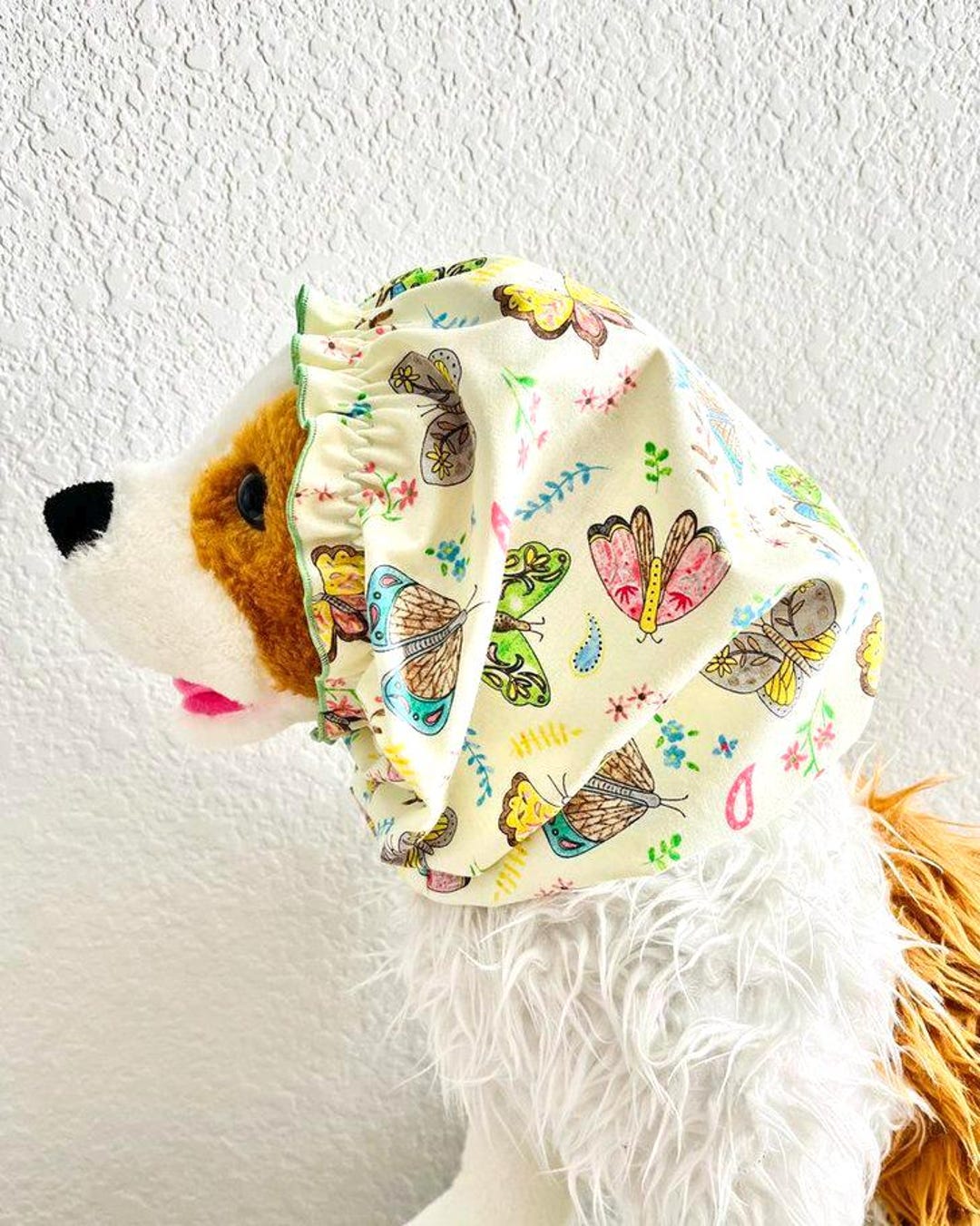 Butterfly Cotton Dog Snood: Long Ear Mealtime Protector - Etsy