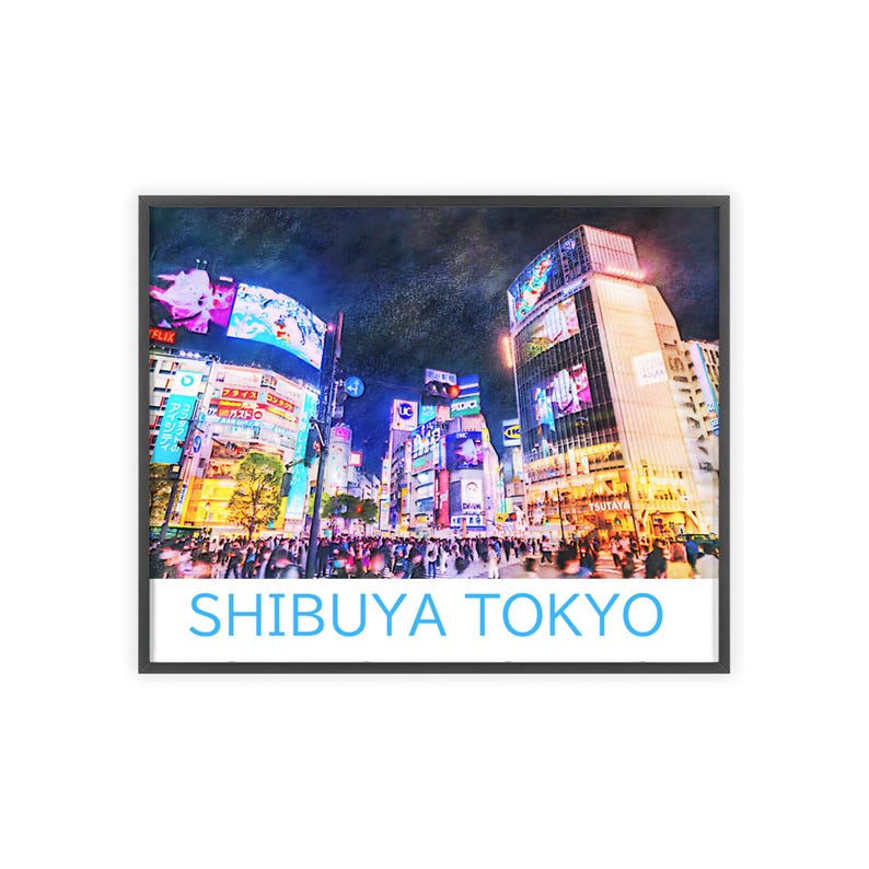 Japanese Landscape Posters, Tokyo Shibuya Urban Scene, Cool Japan ...
