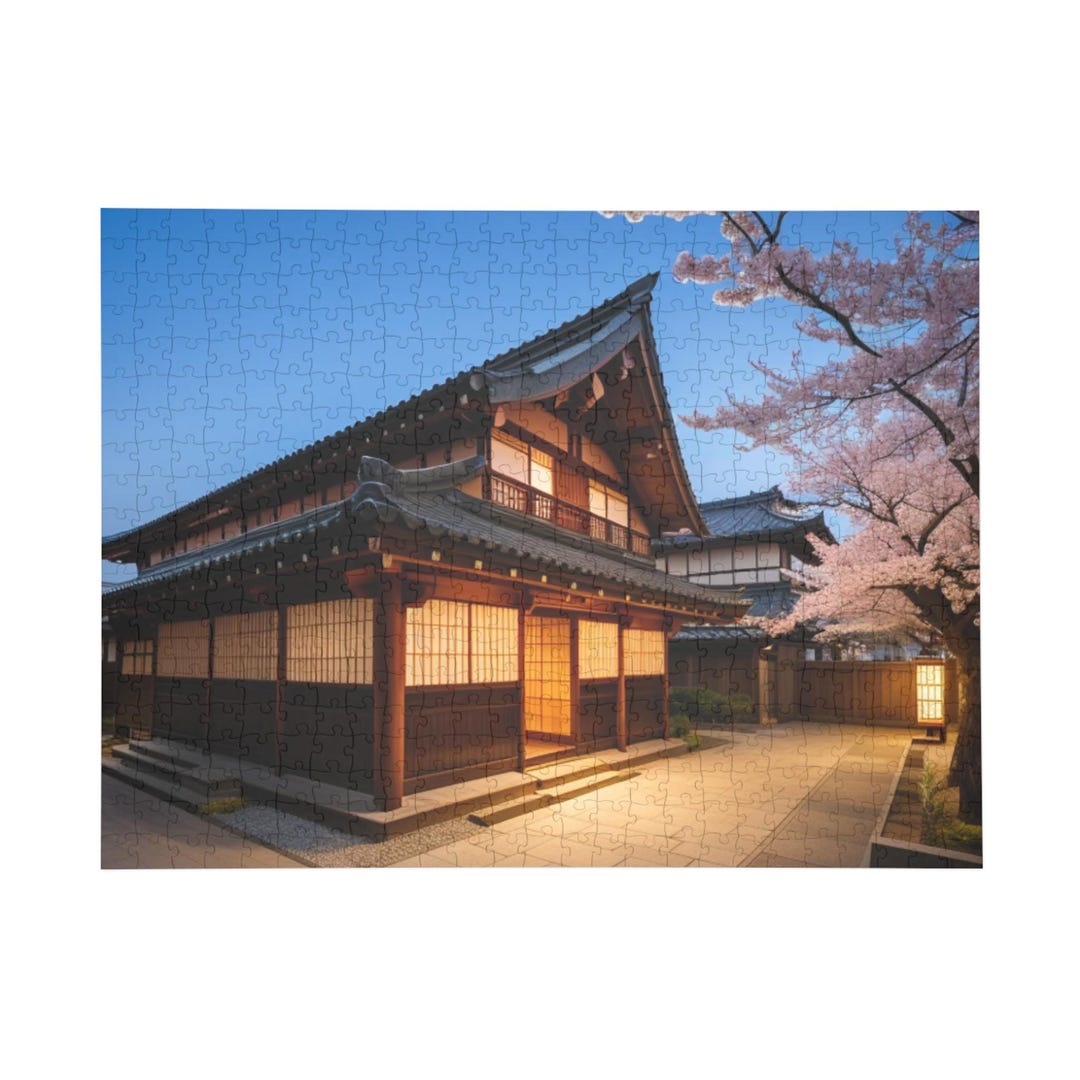 Puzzle: Japanese Landscape and Sakura, 96-1000 Piece Jigsaw Puzzle ...