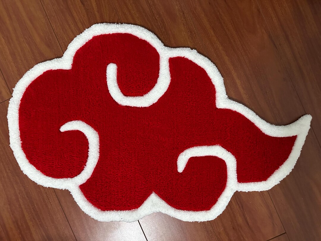 Akatsuki Cloud Symbol Rug - Custom Handmade Rug - Etsy